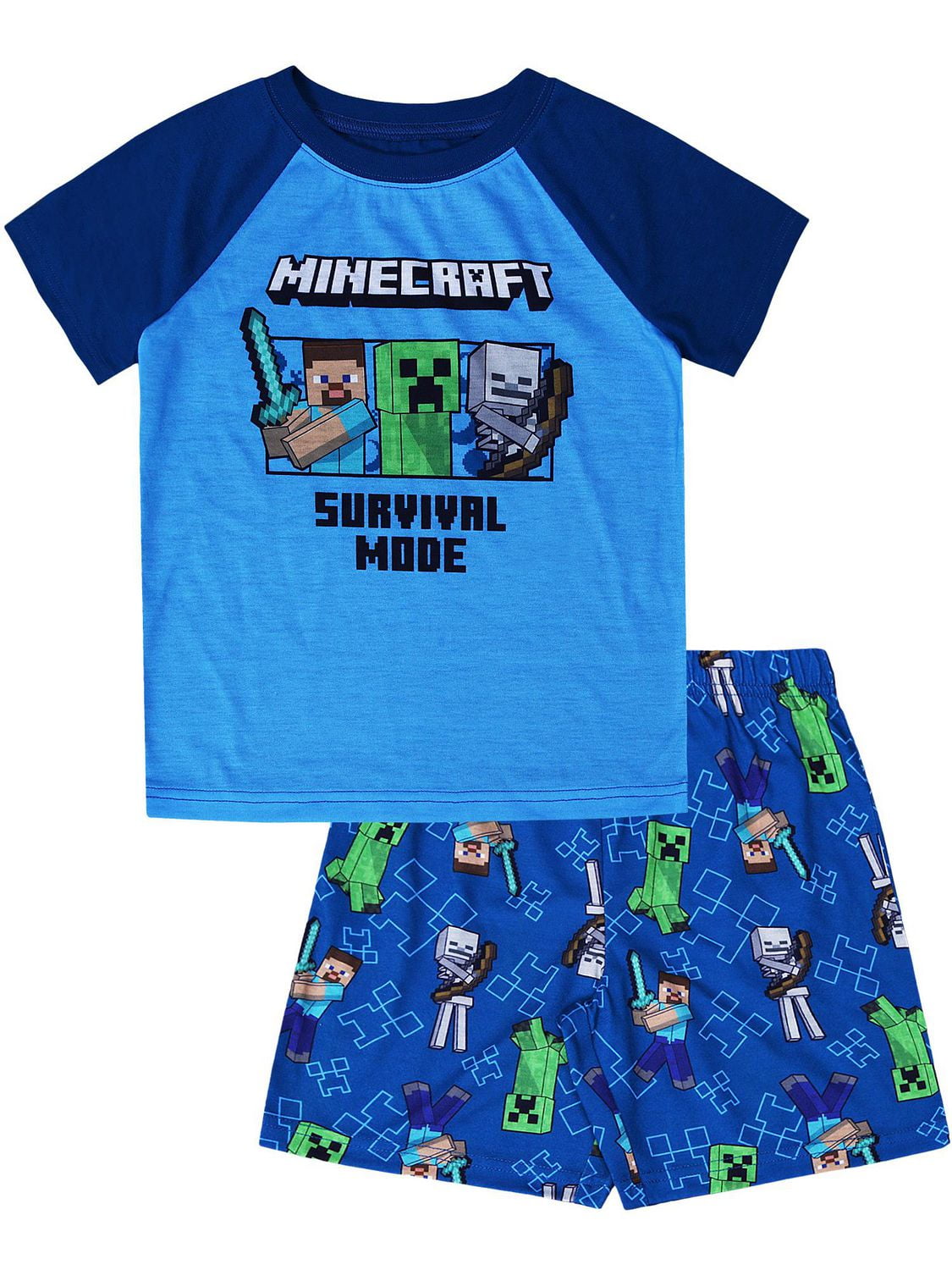 Minecraft Knit Sleep 2 Piece PJ set - Kids, Sizes XS-L - Walmart.ca