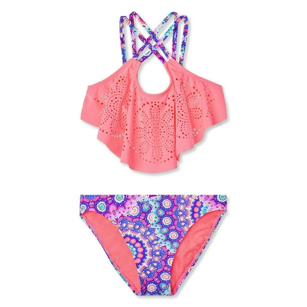 George Girls 2-Piece Ruffle Swimsuit - Walmart.ca