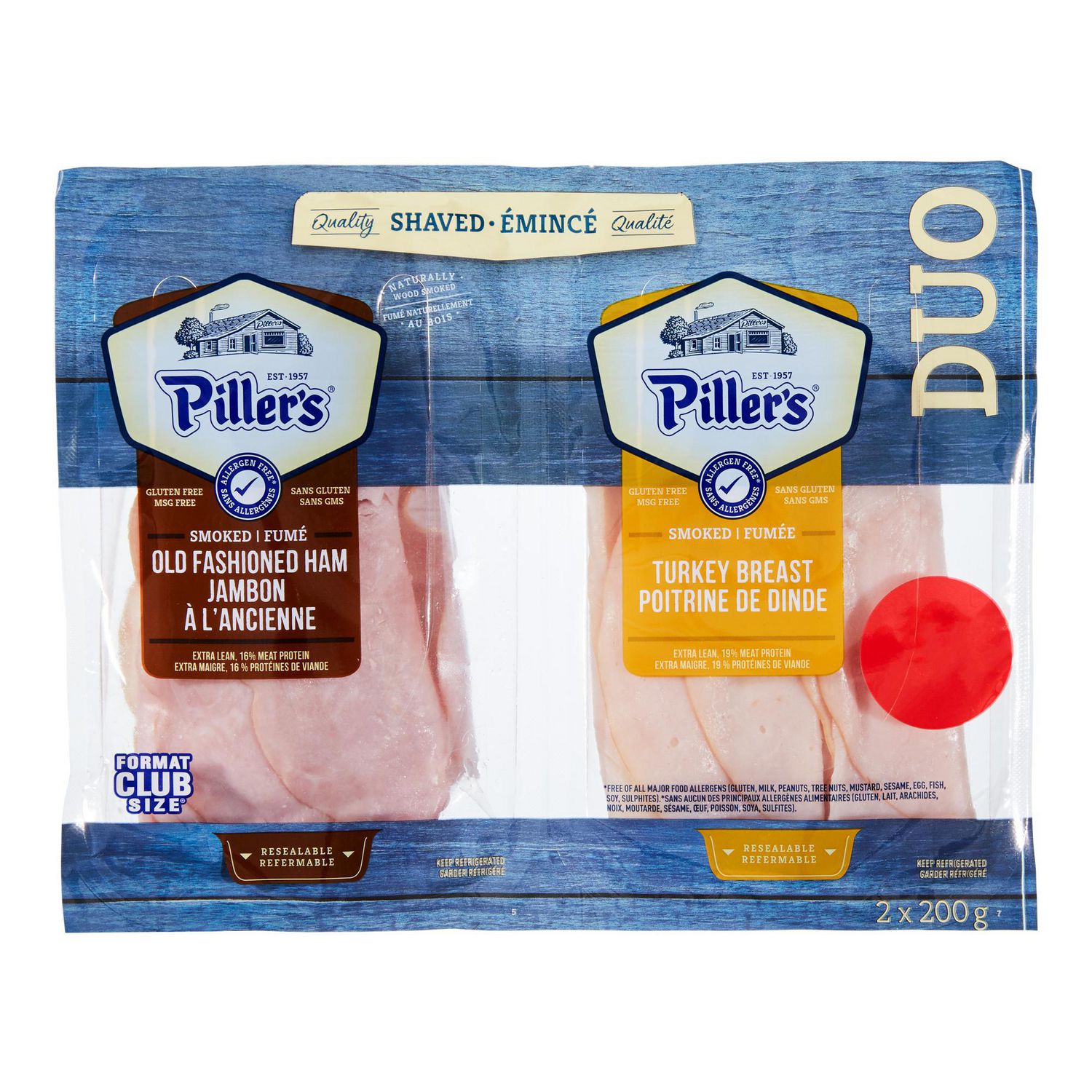 Piller’s Quality Shaved Old Fashioned Ham & Smoked Turkey Breast ...
