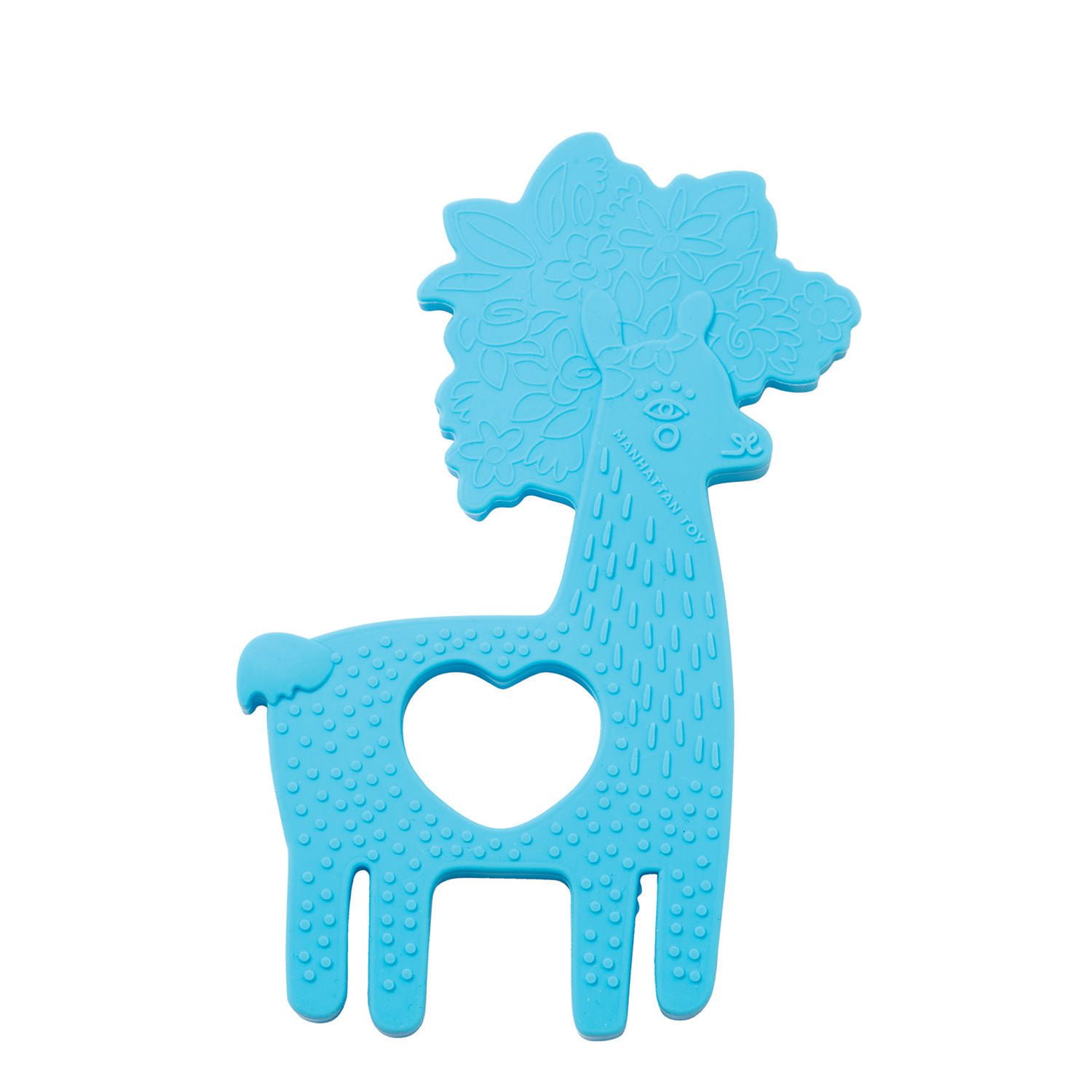 Manhattan Toy Animal Shapes Llama Silicone Teether Blue Walmart