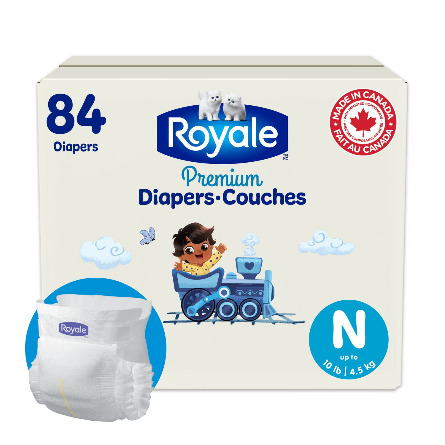Royale Premium Diapers, Super Pack, Disposable Baby Diapers, Size ...