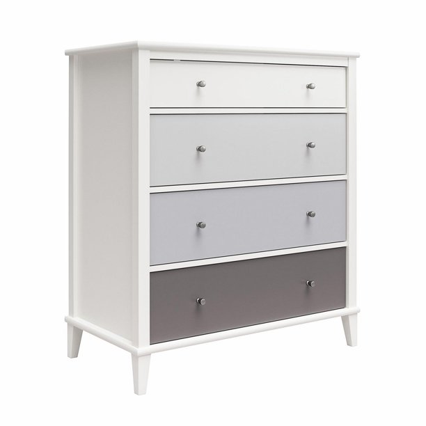 Multi-Colored 4 Drawer Dresser, White and Gray - Walmart.ca