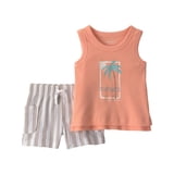 Carter's Child of Mine Baby Boy 2-Piece Short Set - Orange Palm ...