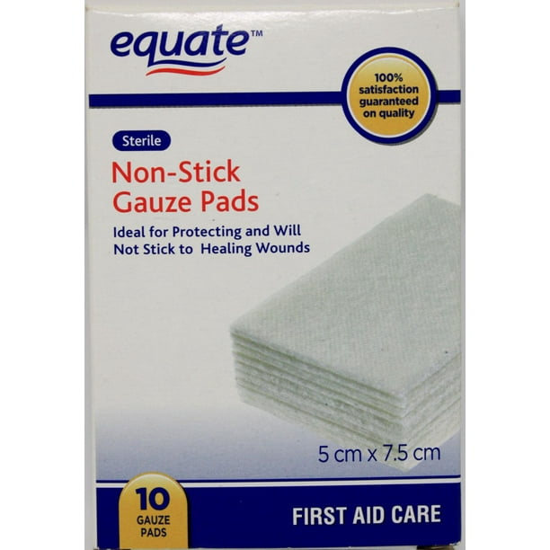 Equate Compresses de gaze anti-adhesives 5cm x 7.5cm 10 compresses de ...