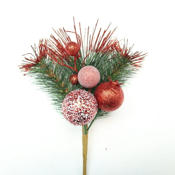 Holiday Time Fruits rouges 9 po avec pique en pin Cueillette de fruits ...