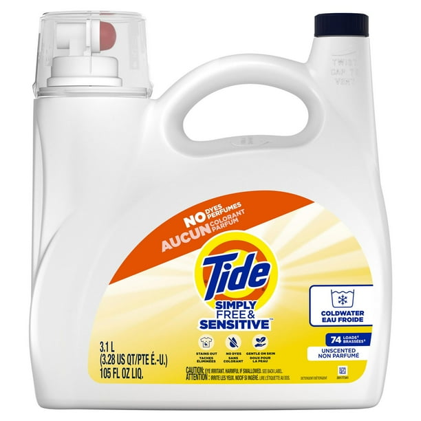 Tide Simply Liquid Laundry Detergent, Free & Sensitive, 3.1L - Walmart.ca