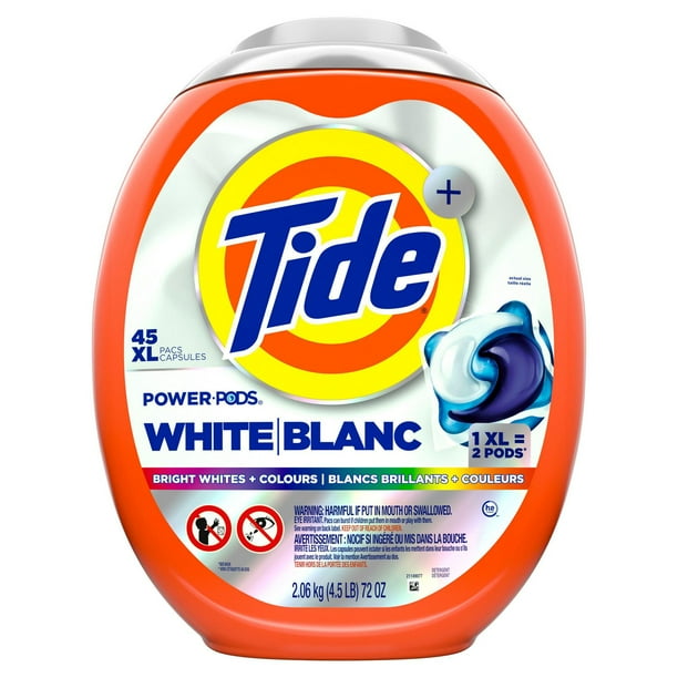 Tide Power PODS Plus Ultra OXI White and Bright Laundry Detergent Pacs ...