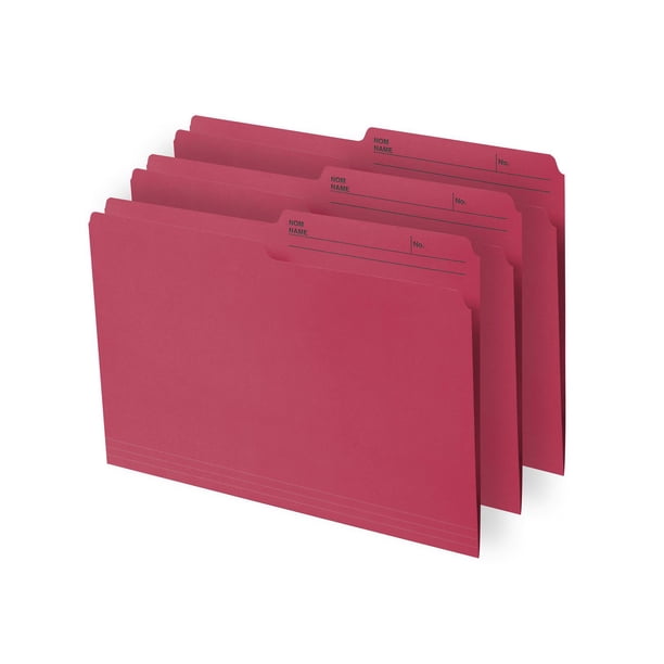 Continental Letter size File Folders. Red colour, 12 count - Walmart.ca