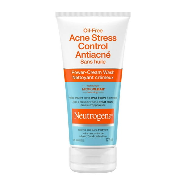 Neutrogena Oil-Free Acne Stress Control Power-Cream Wash, Green Tea ...