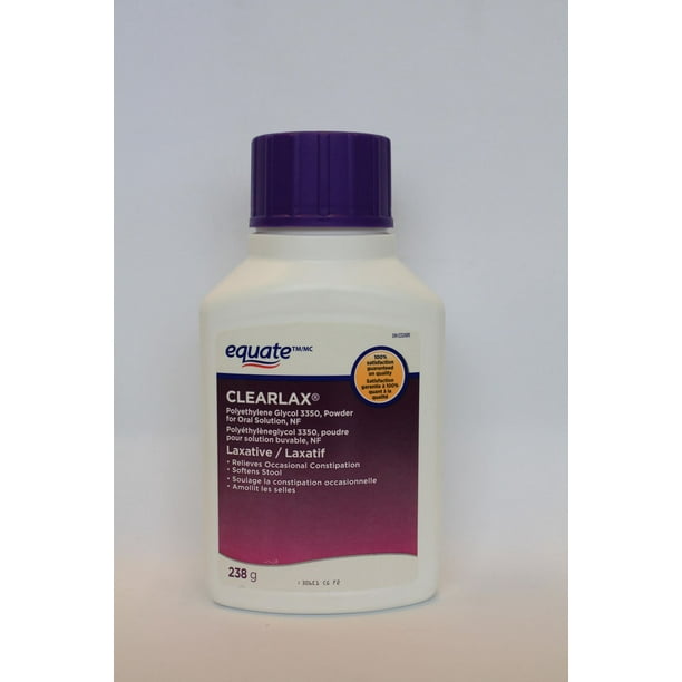 Equate ClearLax Poudre de Polyéthylène Glycol 3350 14 jours 238g ...