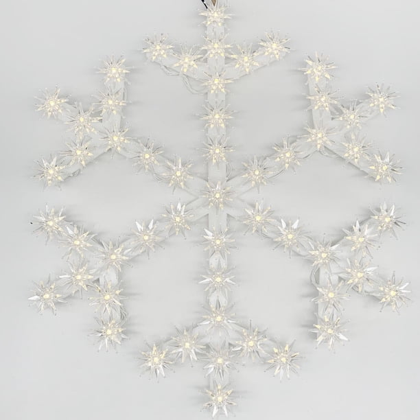 BO 18-IN. LIGHTED SNOWFLAKE, Measures 18" in diameter with 55 LED ...