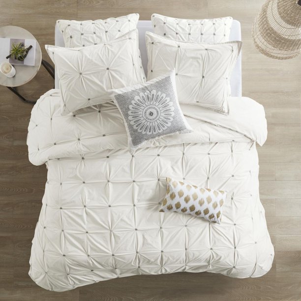 Home Essence Masie Cotton Embroidered Comforter Set - Walmart.ca