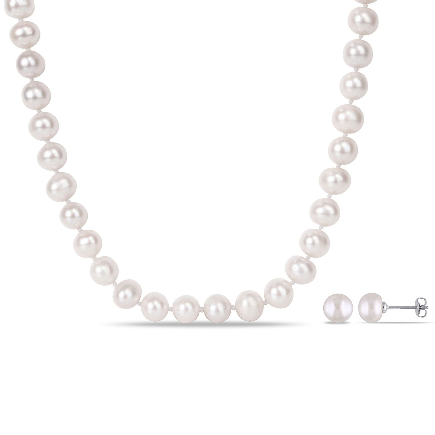 Click here for Miabella Cultured Freshwater Pearl Brass Necklace... prices