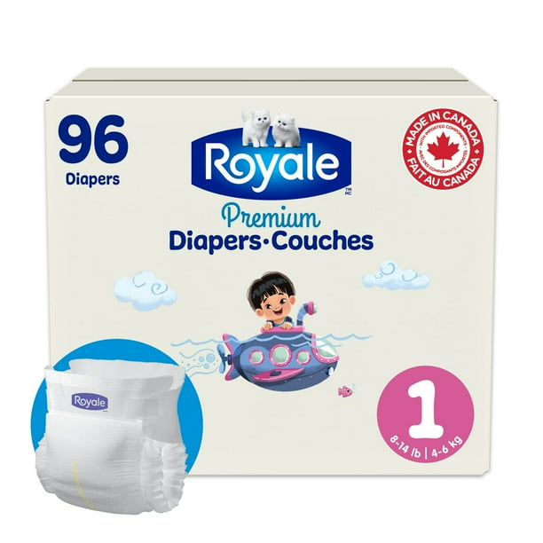 Royale Premium Diapers, Super Pack, Disposable Baby Diapers, Size ...