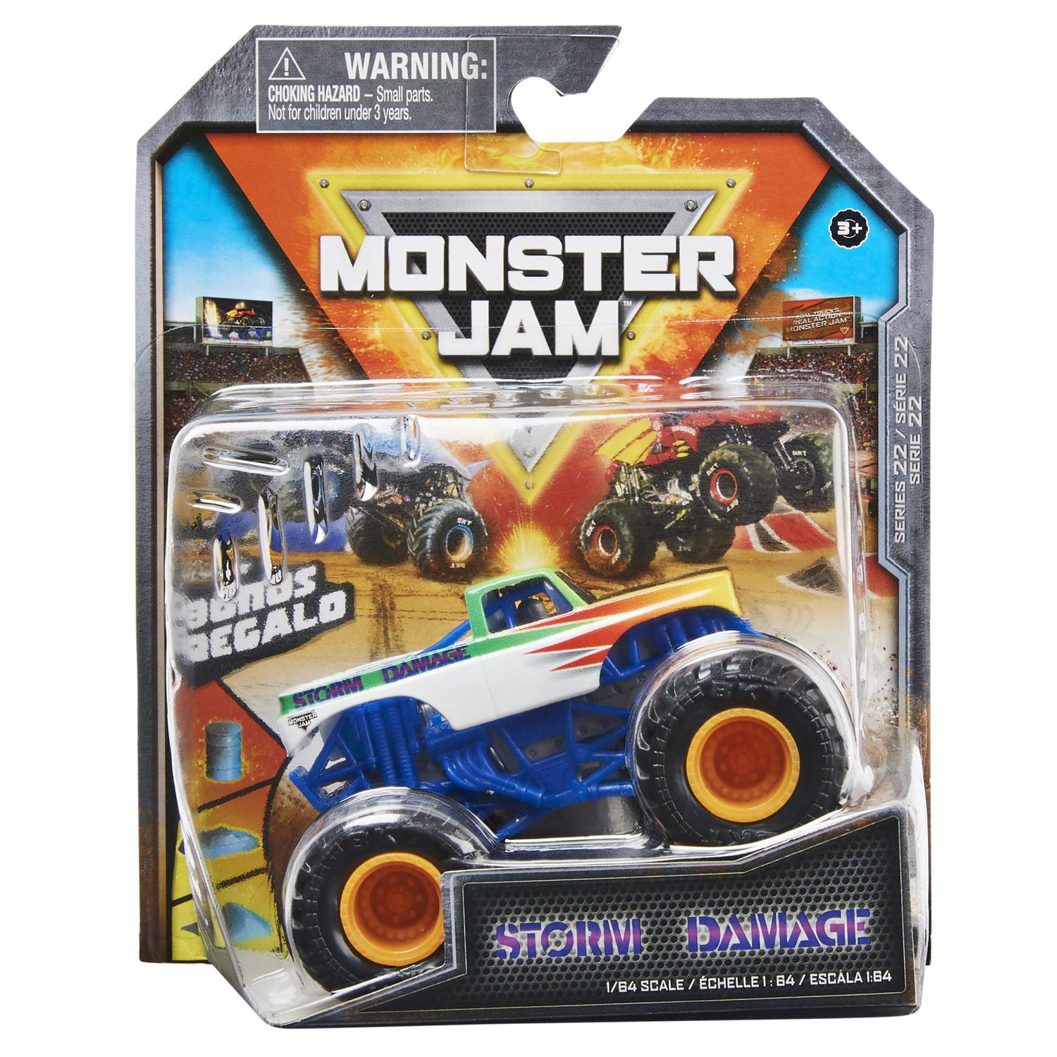 Monster Jam, Official Storm Damage Monster Truck, Die-Cast Vehicle ...