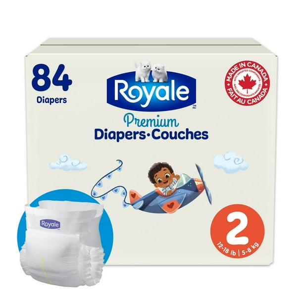 Royale Premium Diapers, Super Pack, Disposable Baby Diapers, Size ...