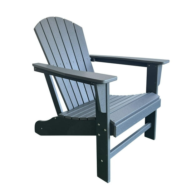 Traditional Polywood Adirondack Chair - Slate Grey - Walmart.ca
