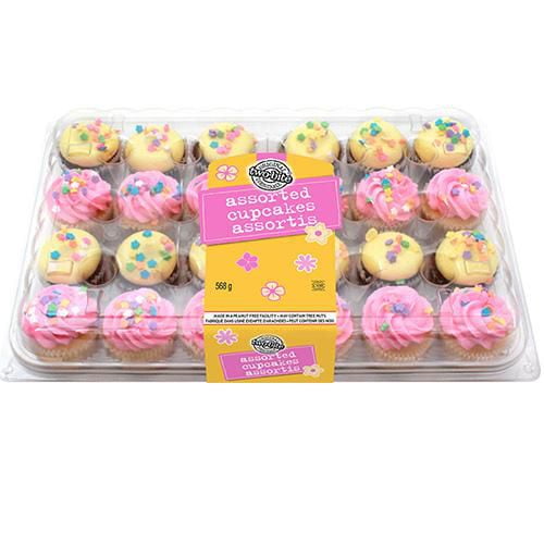 two-bite® Spring Assorted Mini Vanilla and Chocolate Cupcakes, 24ct ...