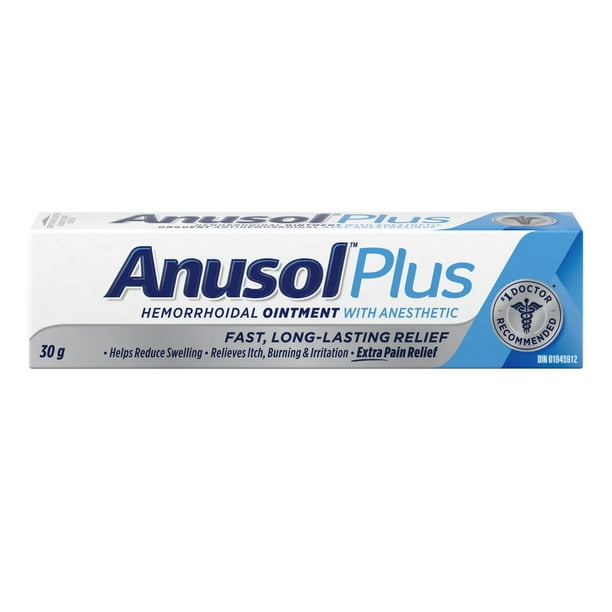 ANUSOL plus Hemorrhoidal Ointment with Anesthetic, 30g - Walmart.ca