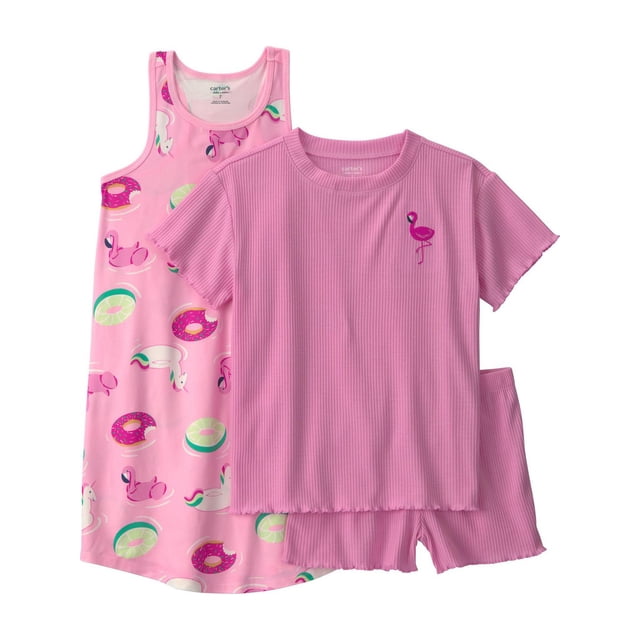 Carter's Child of Mine Girls 3-Piece Pajama Set - Pink Pool - Walmart.ca
