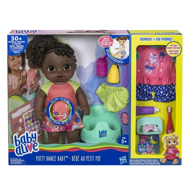 Baby Alive Potty Dance Baby Value Pack - Black Curly Hair - Walmart.ca
