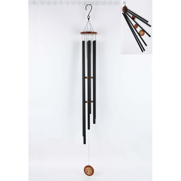 Hometrends 50" Classic Black Metal Outdoor Wind Chime - Walmart.ca