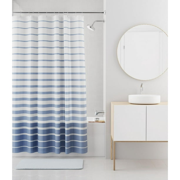 Mainstays Medium Weight Striped Peva Shower Curtain Made With 30
