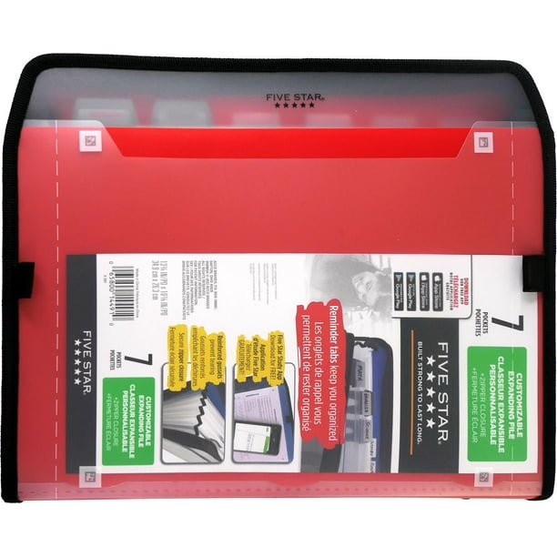 Five Star Customizable 7 Pocket Expanding File - Walmart.ca