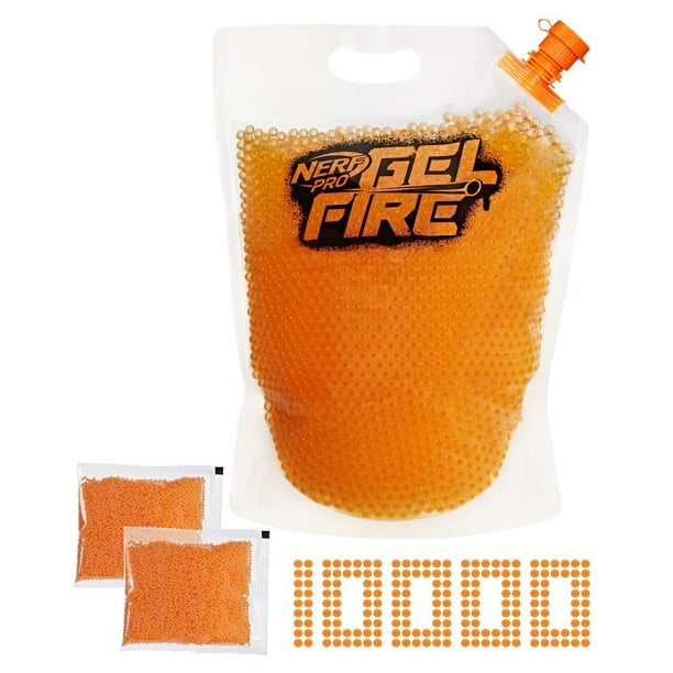 Nerf Pro Gelfire Reusable Ammo Pouch & 10,000 Dehydrated Gelfire Rounds ...