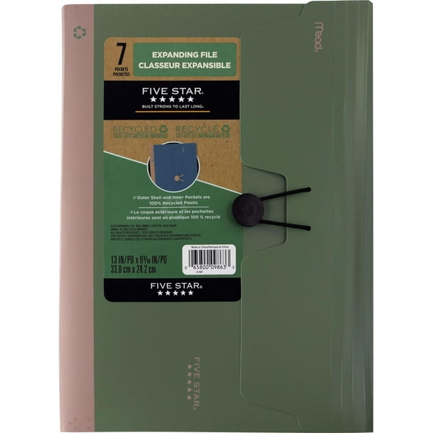 Five Star Recycled 7 Pocket Expanding File - Walmart.ca
