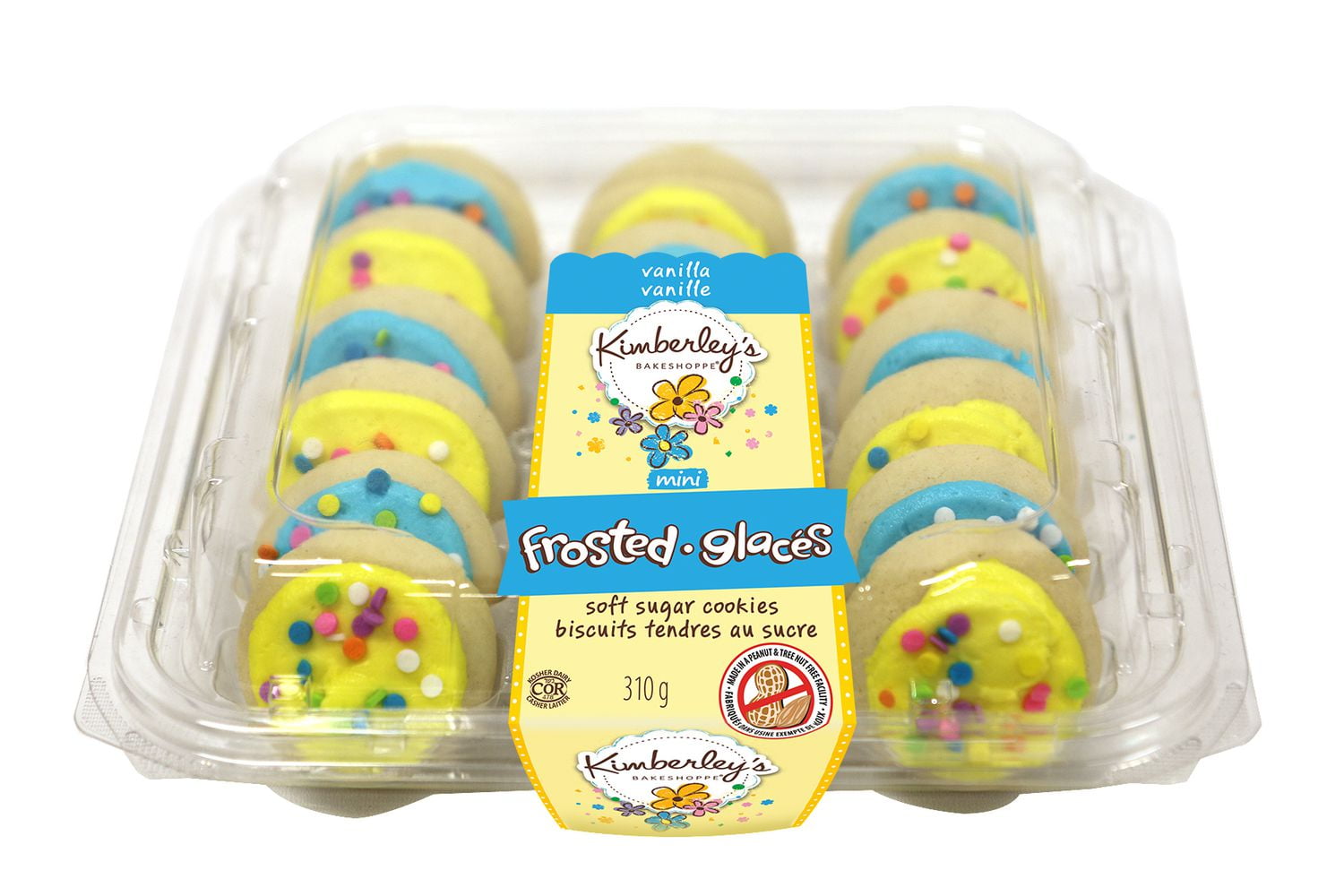 Mini Spring Frosted Cookies – Vanilla Yellow and Blue | Walmart Canada