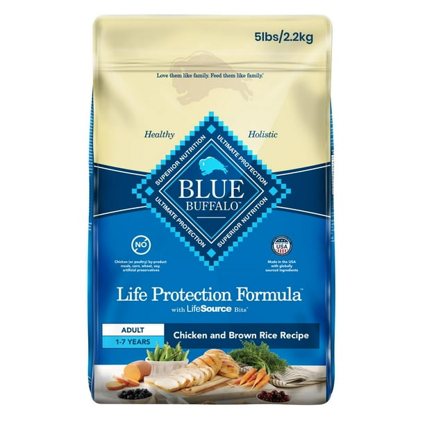 BLUE Life Protection Formula Adult Chicken & Brown Rice Dry Dog Food, 2 ...