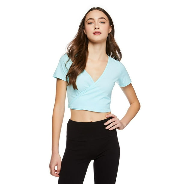 No Boundaries Women's Wrap Tee - Walmart.ca