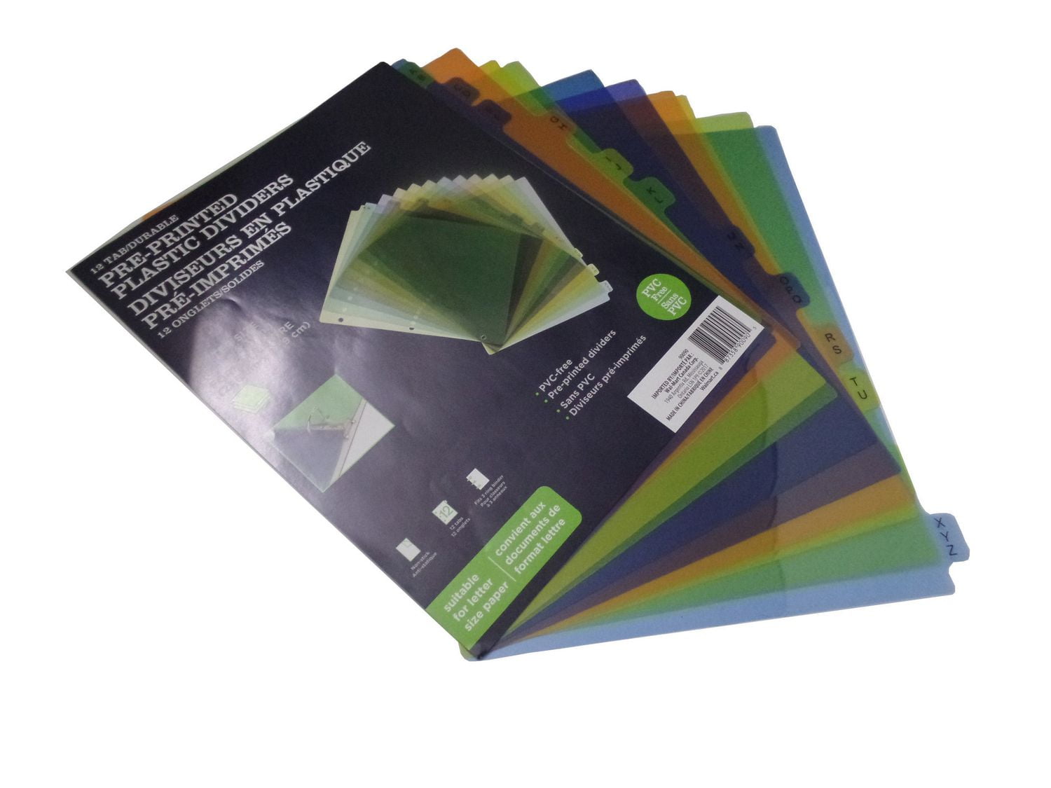 12 Tab/Durable Pre-Printed Plastic Dividers | Walmart Canada