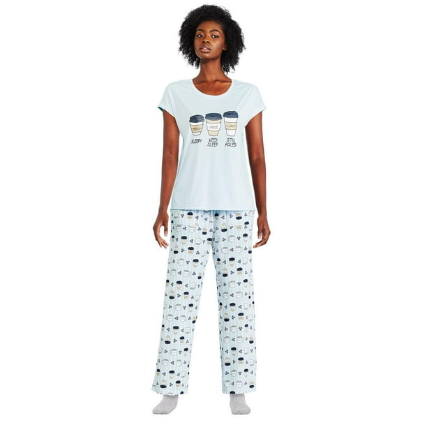 George Women's Jersey Pajamas 2-Piece Set - Walmart.ca