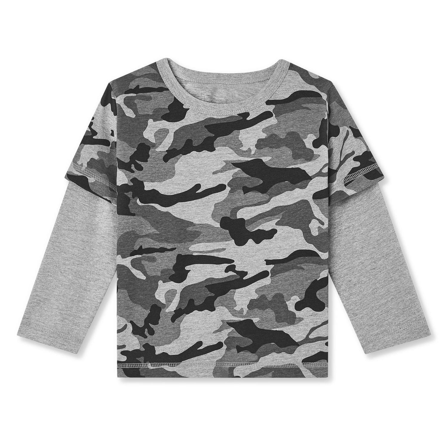 George Toddler Boys' Printed Long Sleeve Fooler Top | Walmart Canada