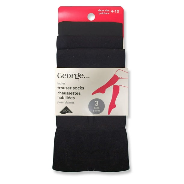 George Ladies 3pk Trouser Sock - Walmart.ca