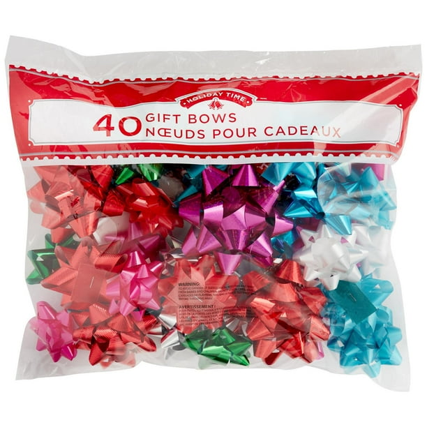 Holiday Time Gift Bows, Bright, 40 count - Walmart.ca