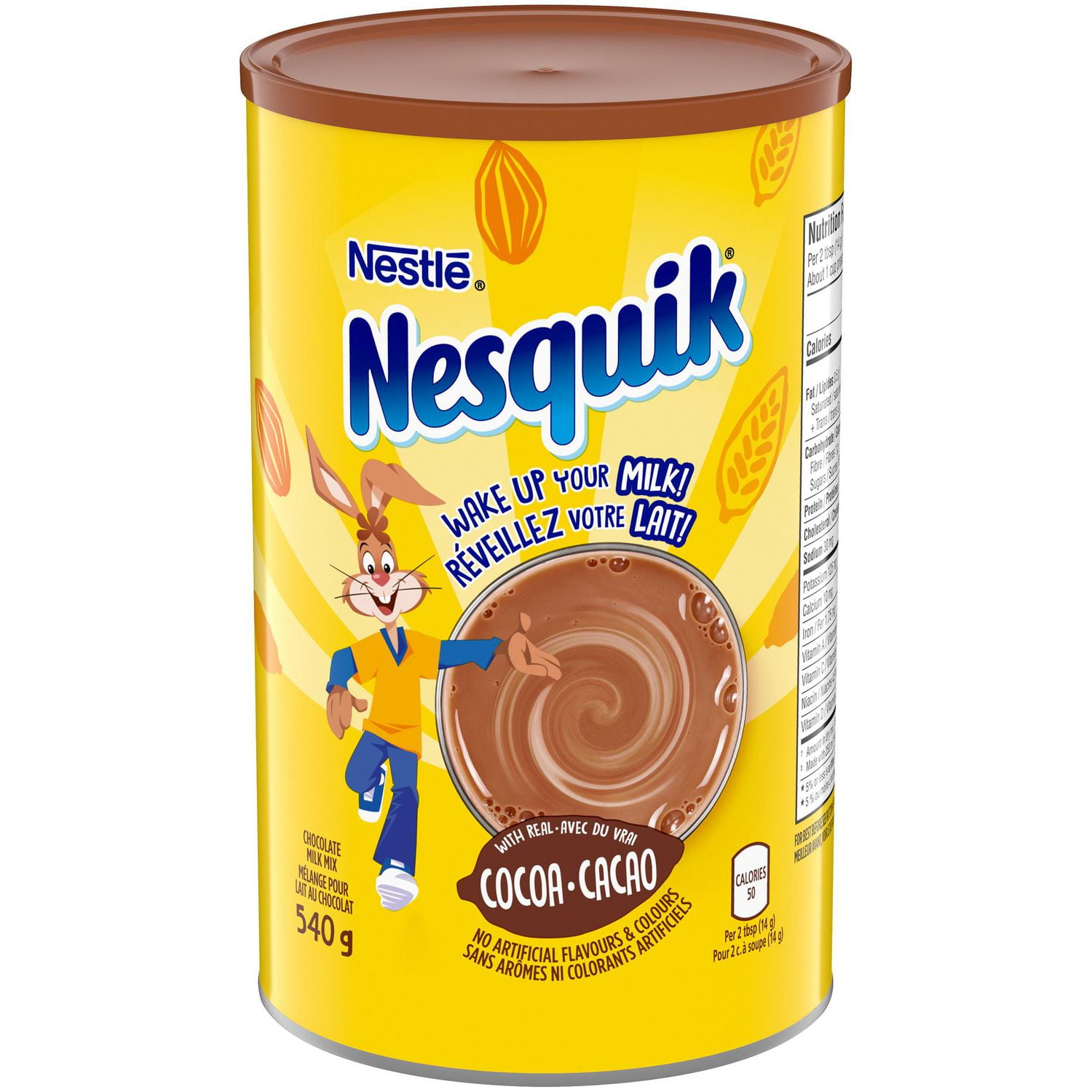 Nestle Nesquik Chocolate Flavor Instant Powder, 14.1 oz Can, 31 Total ...