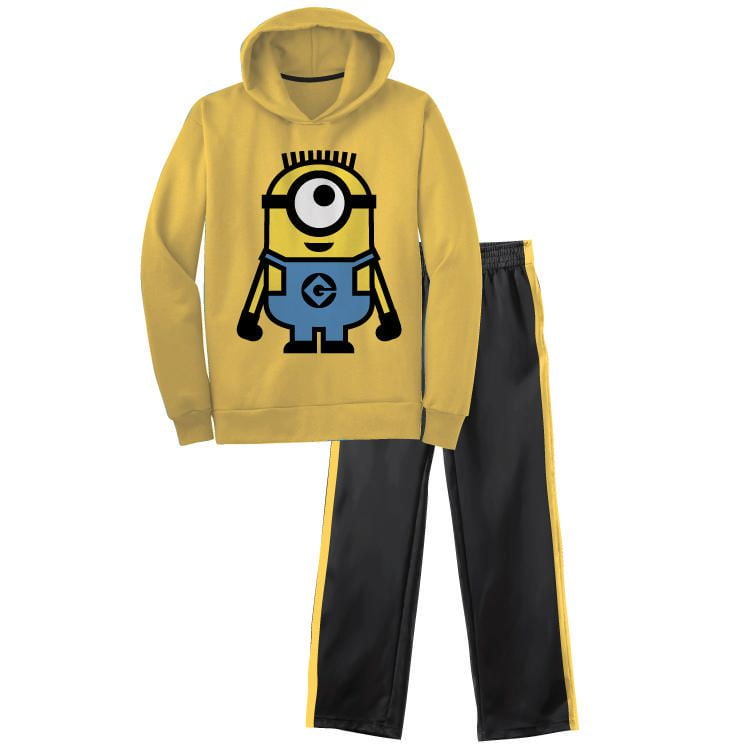 Despicable Me Boy's "Minion" Chest Graphic Long Sleeve Pullover Fleece ...