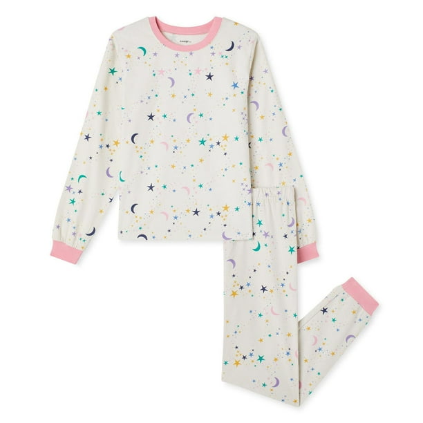 George Girls' Flannel Pajamas 2-Piece Set - Walmart.ca