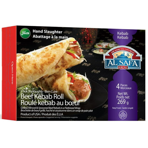 Al Safa Halal Cook Thoroughly Beef Kebab Roll, 269 g - Walmart.ca