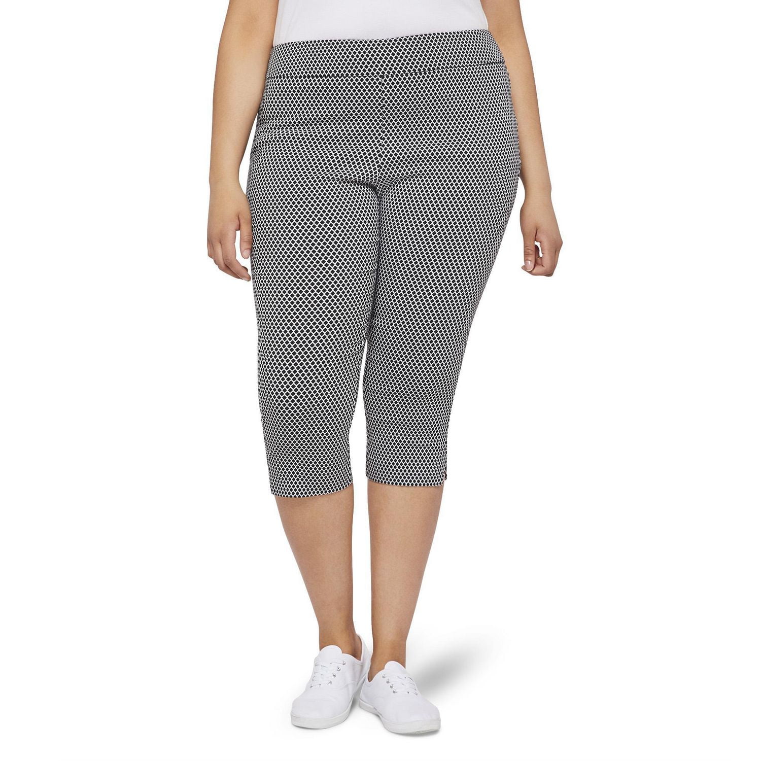 George Plus Women's Striped Comfort Capris | Walmart Canada