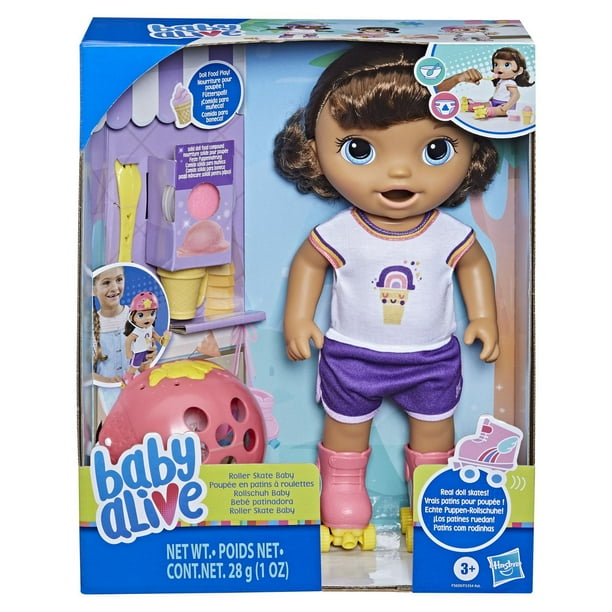 Baby Alive Poupée en patins à roulettes, 30 cm, pour enfants, dès 3 ans ...