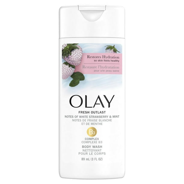 Olay Fresh Outlast Body Wash, Notes of White Strawberry & Mint, 89ML ...