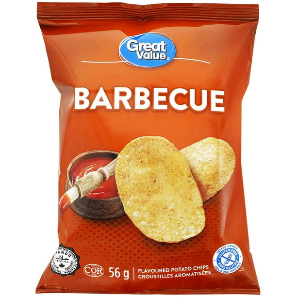 Great Value Barbecue Flavoured Potato Chips - Walmart.ca