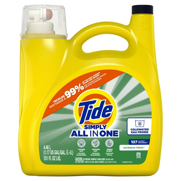 Tide Simply Liquid Laundry Detergent, Daybreak Fresh, All-In-One ...
