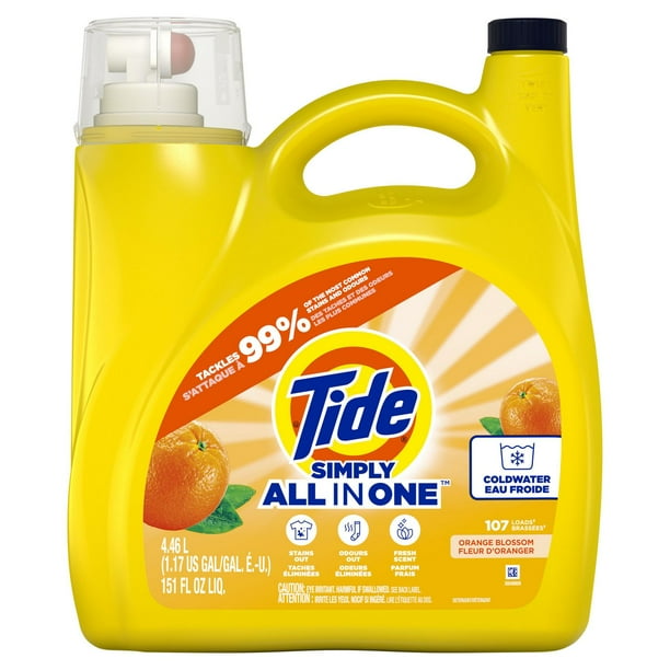 Tide Simply Liquid Laundry Detergent, Orange Blossom, All In One ...