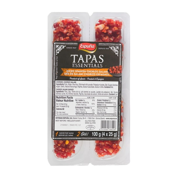 Espuña Tapas Essentials Diced Spanish Chorizo Salami - Walmart.ca