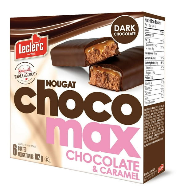 Chocomax Nougat Caramel Chocolat Noir Barre - Walmart.ca